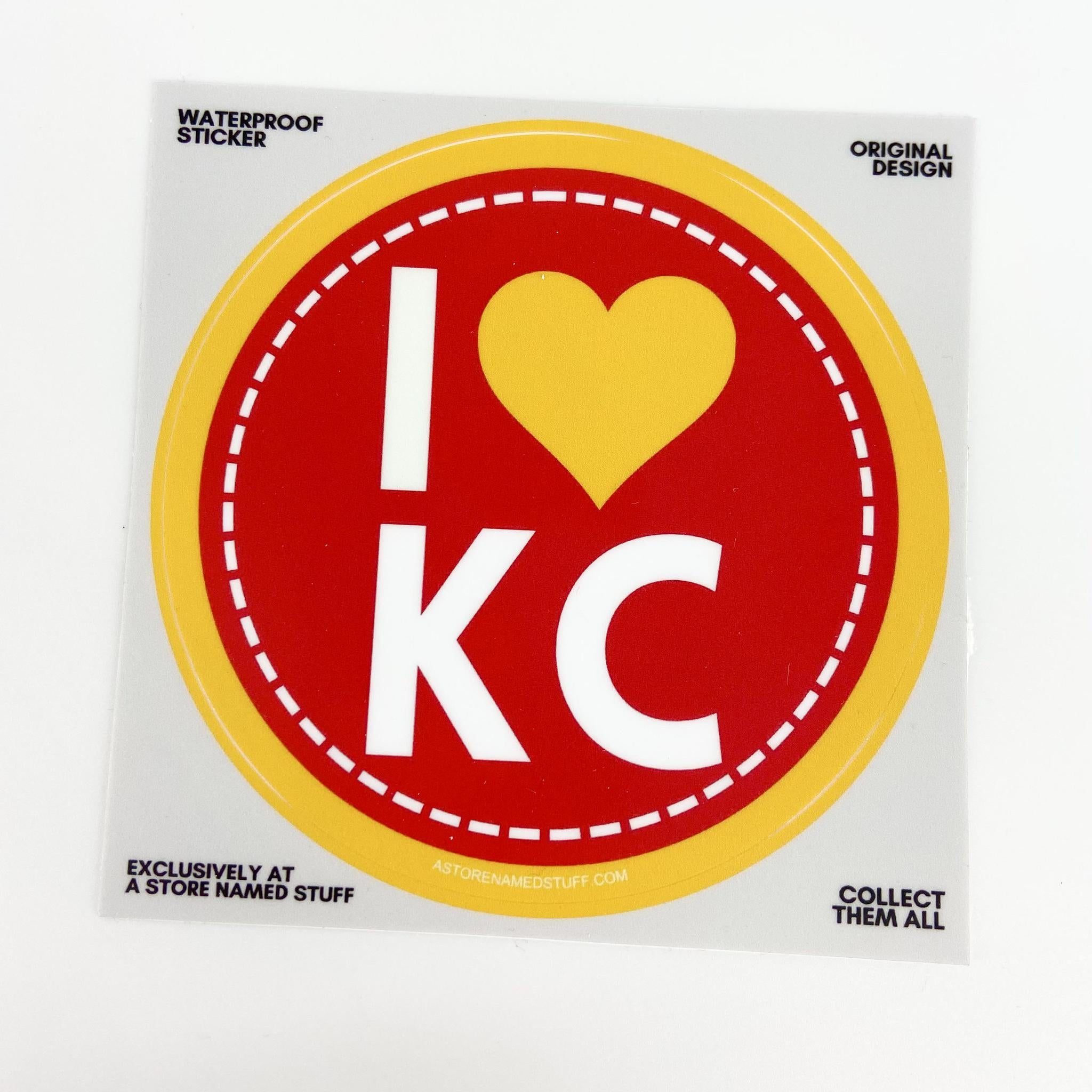 Sticker - I (Heart) KC - Chiefs Inspired – A STORE NAMED STUFF
