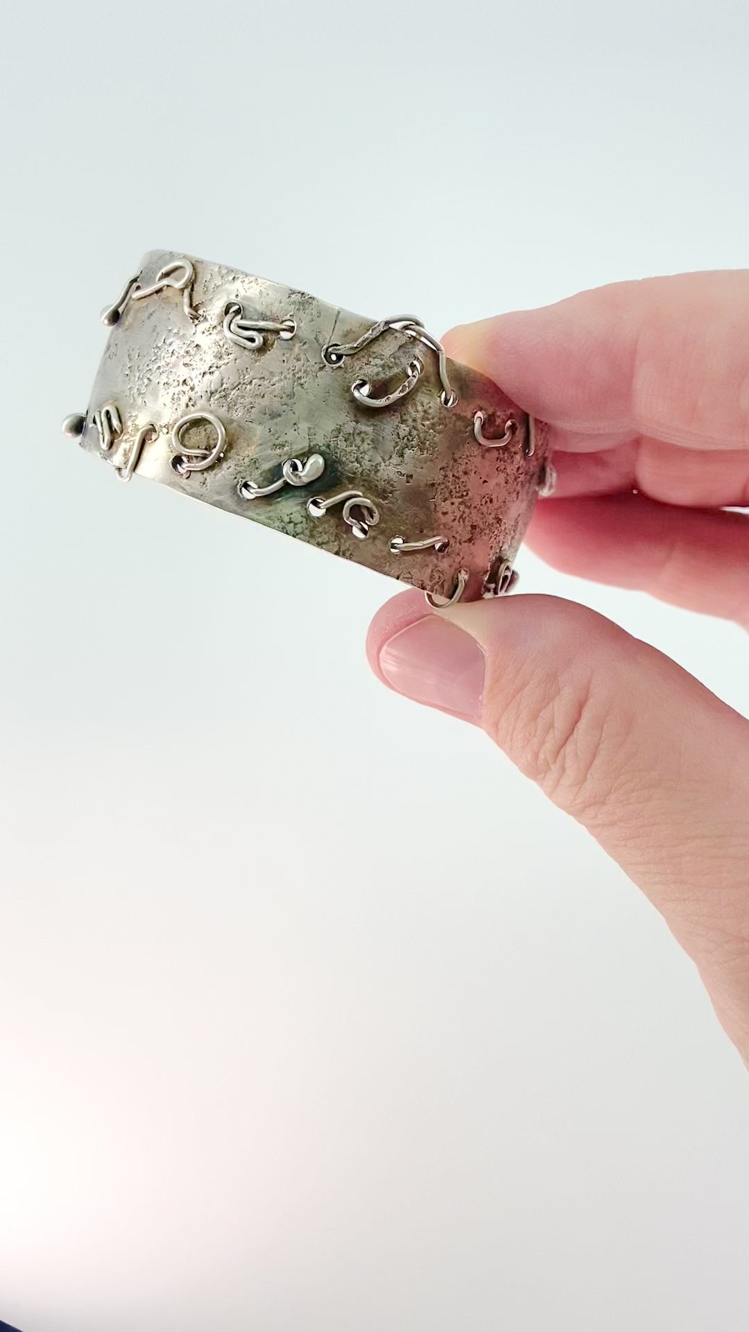 Bracelet - Sterling Pierced & "Threaded" Sterling Original Cuff – A ...