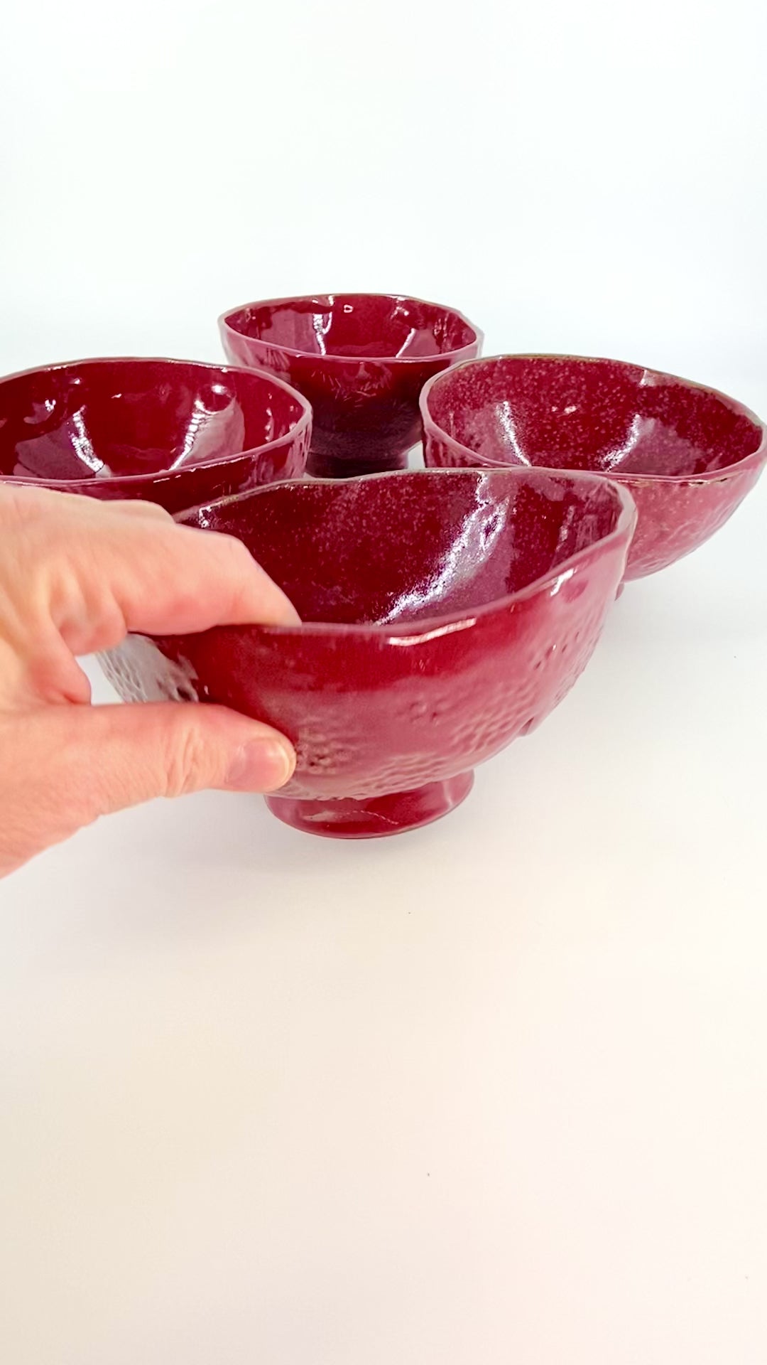 Bowl - Glazed Ceramic Footed Original - Maroon – A STORE NAMED STUFF